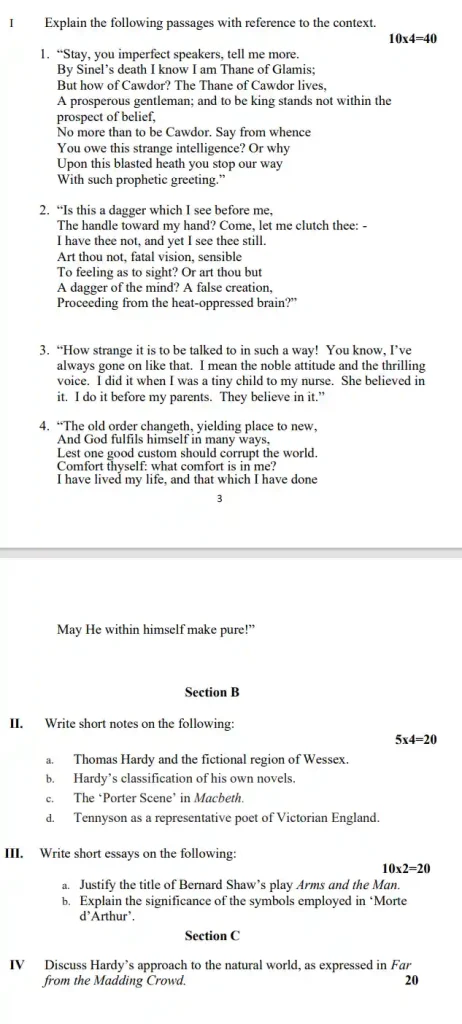 BEGC-133 Question Paper Hindi & English Medium Download