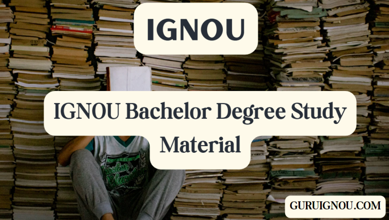 IGNOU Study Material & Books 2024 Download (eGyankosh) - Guruignou